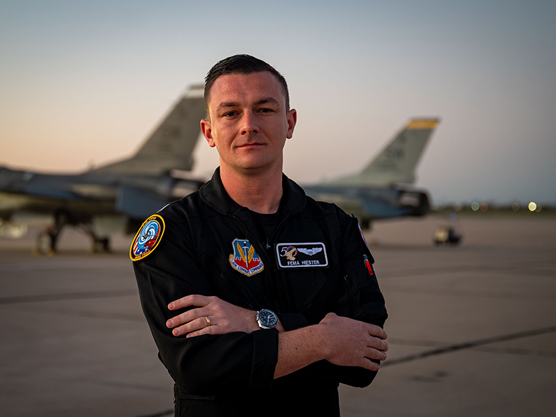Meet the Pilot: F-16 Demo Team Commander Taylor ‘FEMA’ Hiester